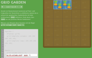 Mit Grid Garden spielerisch CSS3-Grids lernen